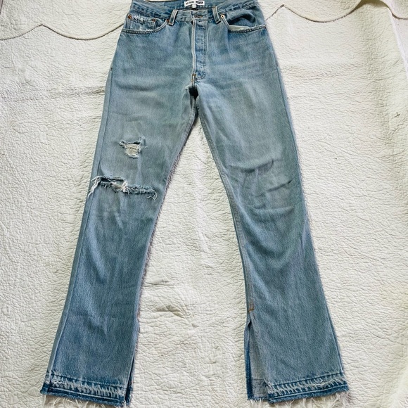 Re/Done | Jeans | Redone Levi The Elsa 27 Inseam 33 Rip On The Knee ...
